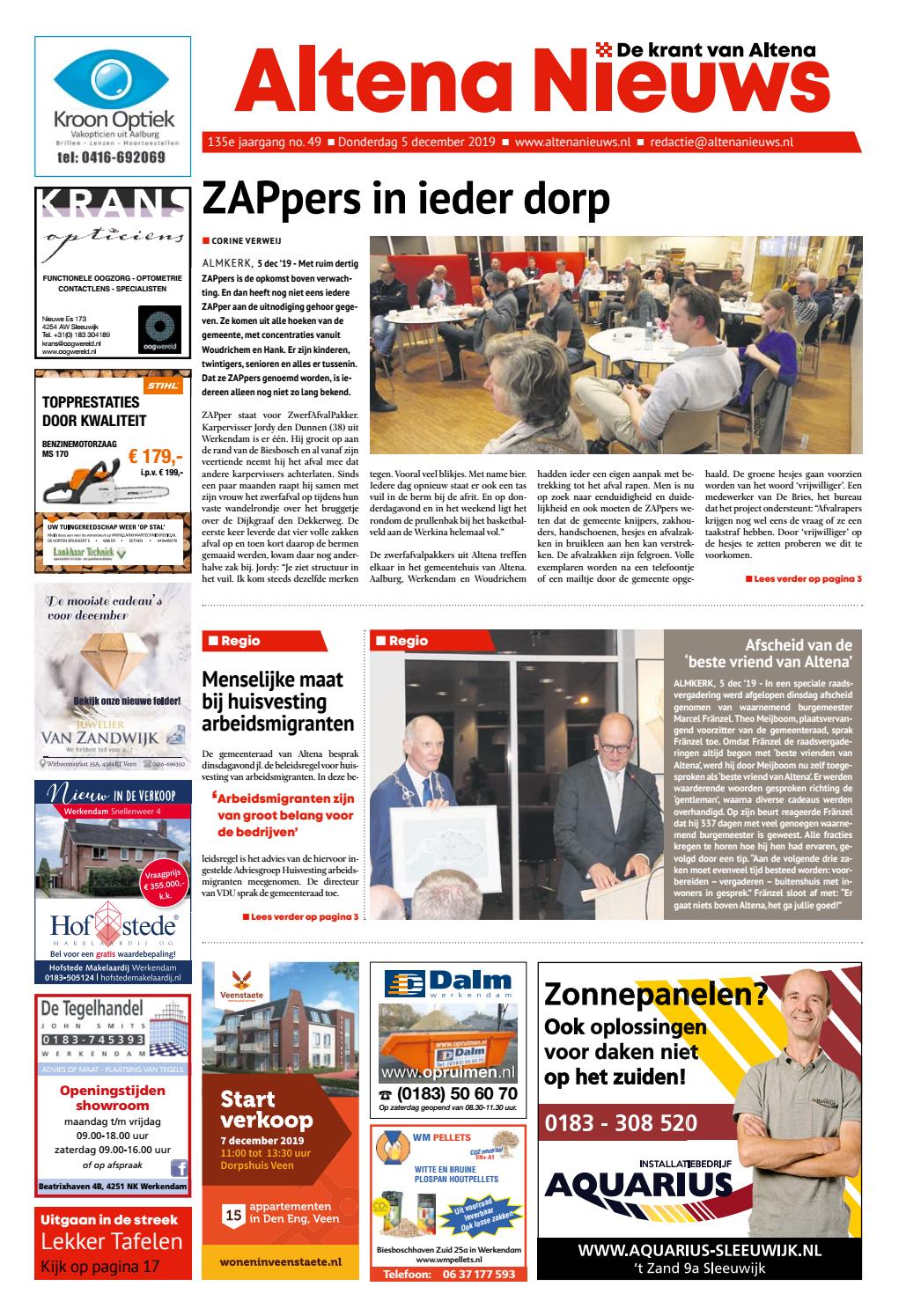 Altena Nieuws 2019 krant 49 by altenanieuws - Issuu