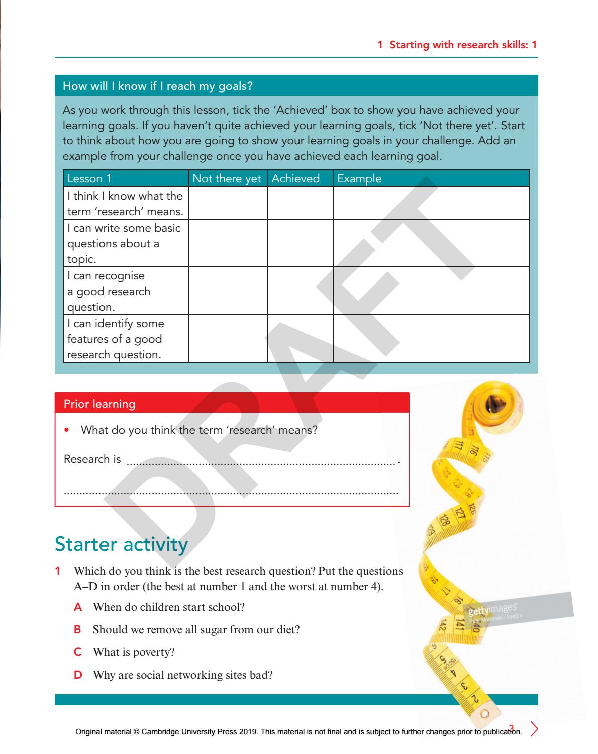 Cambridge Lower Secondary Global Perspectives Stage 7 Learner s Skills