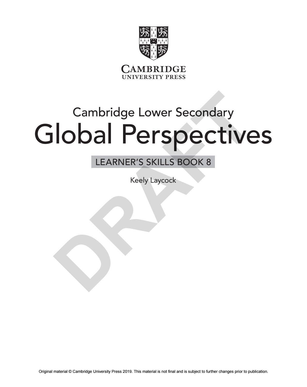 Cambridge Lower Secondary Global Perspectives™ Stage 8 Learner's Skills ...
