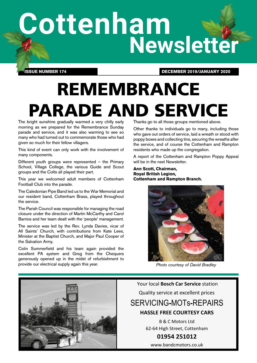 Cottenham Newsletter issue 174 December 2019 to January 2020 by ...
