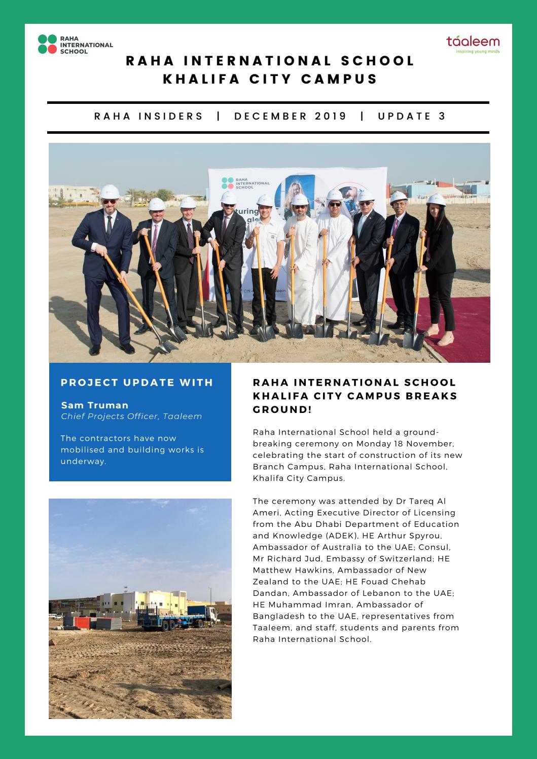 Raha International School Khalifa City Campus - Update 3 by Raha ...