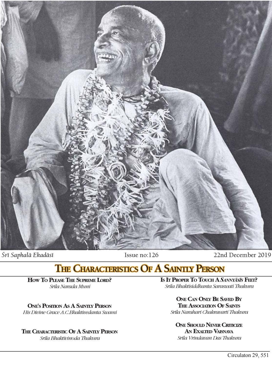 NBS#126 : The Characteristic Of A Saintly Person by ISKCON Bhagavata ...