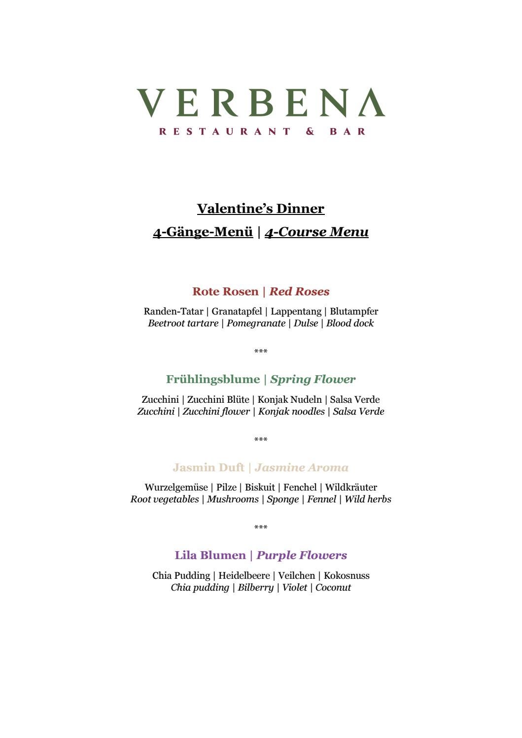 Valentins Menü Verbena Restaurant | DE & EN by The Bürgenstock ...
