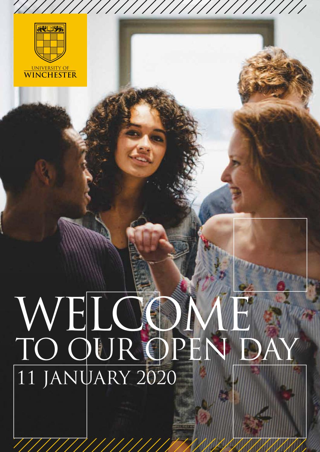 Open Day Programme January 2020 by University of Winchester - Issuu