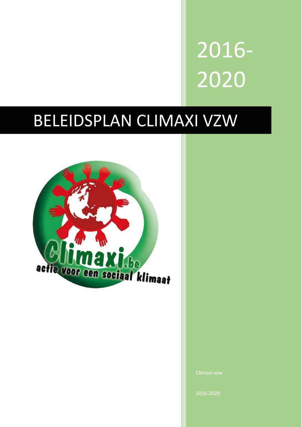 Beleidsplan 2016-2020 by Climaxi vzw - Issuu