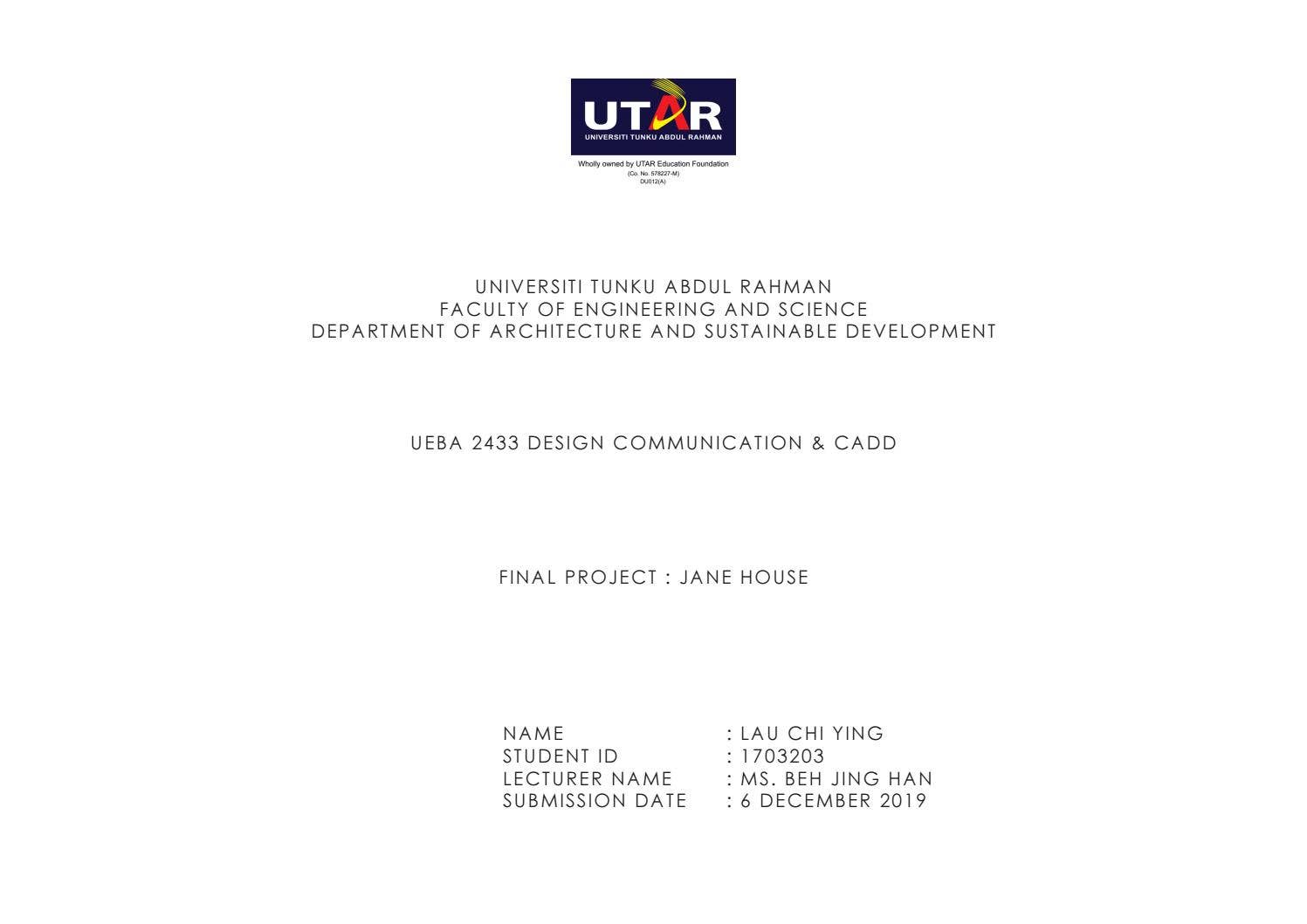 UEBA 2433 Design Communication & CADD (final project) by Jane Lau - Issuu