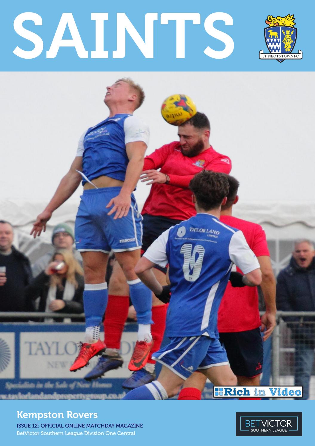 2019-2020 St Neots Town Vs Kempston Rovers Issue 12 by St Neots Town ...
