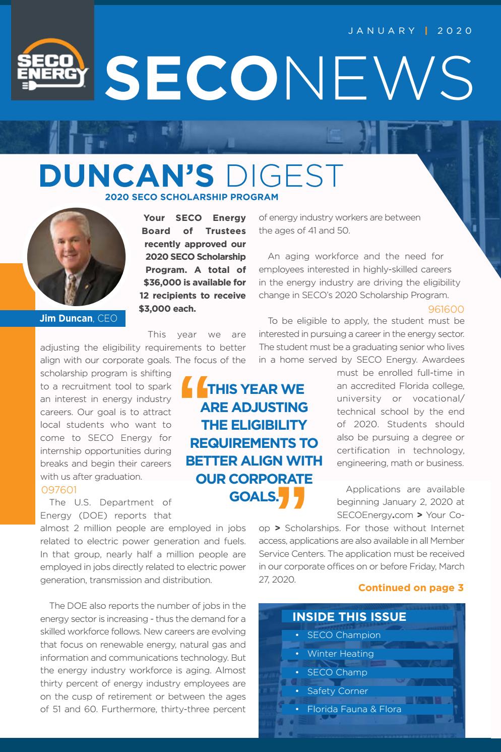 January 2020 SECO News by SECO Energy - Issuu