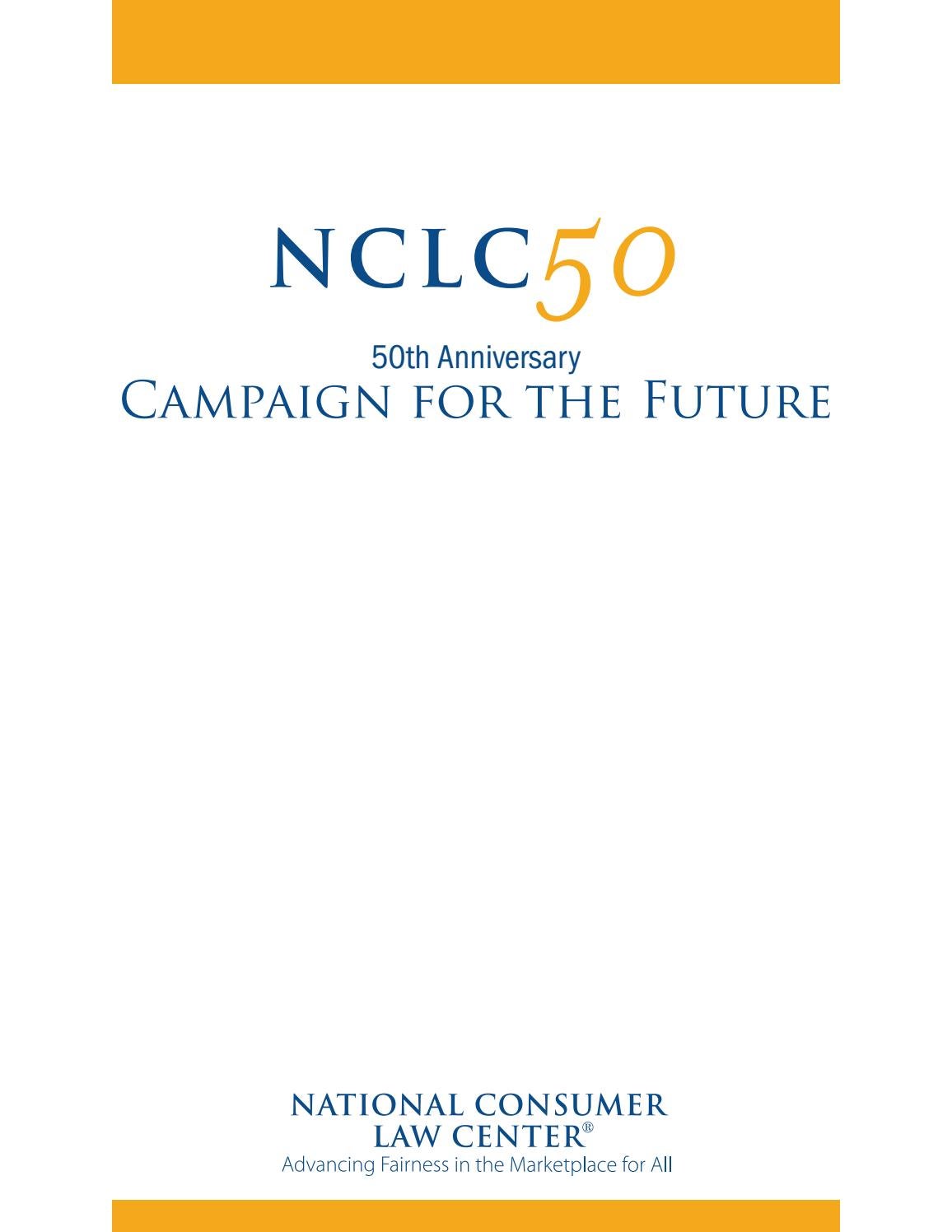 NCLC's Campaign for the Future by National Consumer Law Center - Issuu