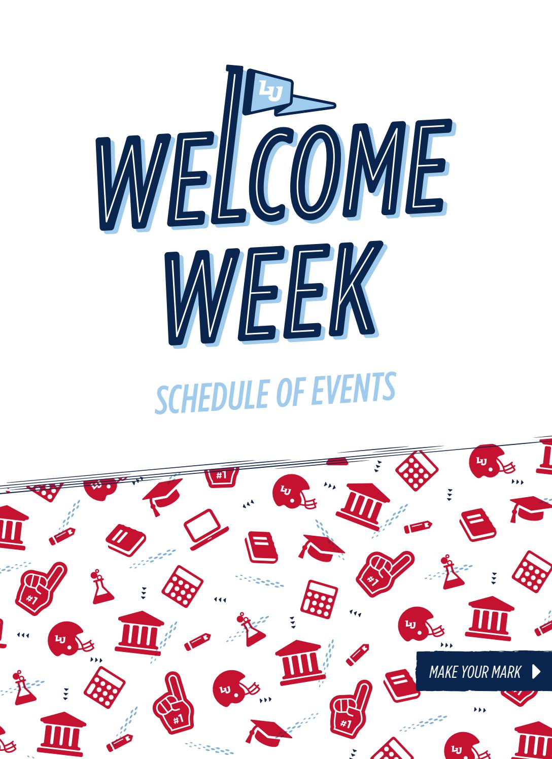 109358_Welcome Week- Spring Schedule (Extended) by Liberty University ...