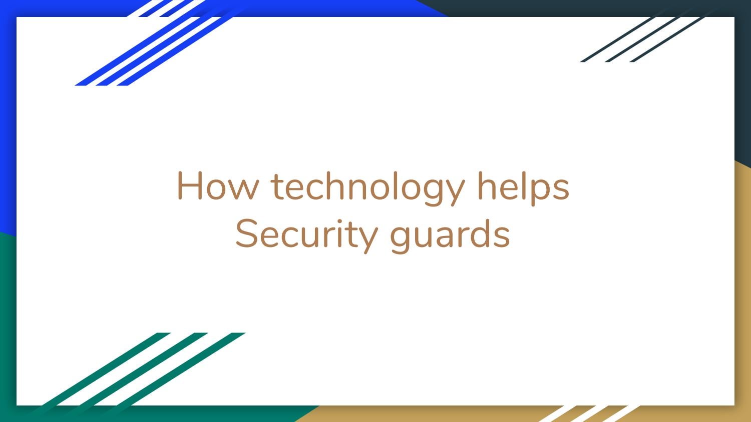 How technology helps Security guards by citiguardsecurity - Issuu