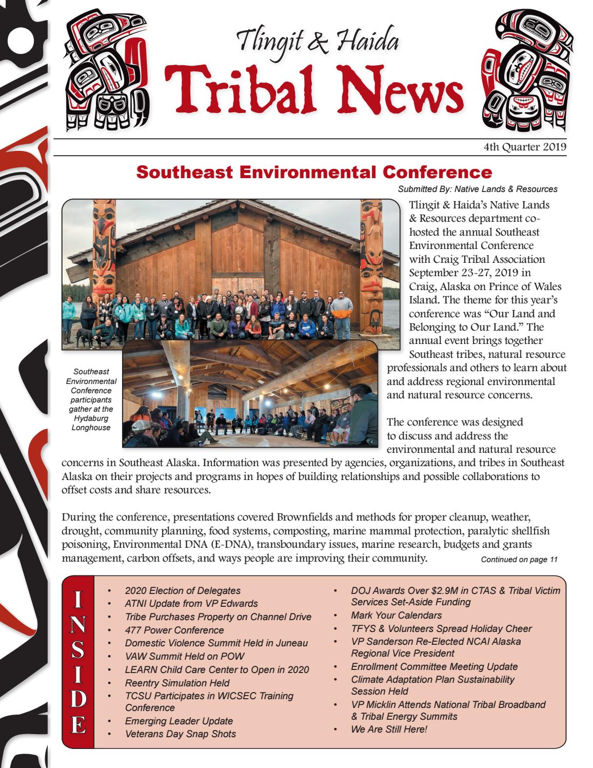 Q4 2019 Tribal News Newsletter by Central Council Tlingit & Haida ...