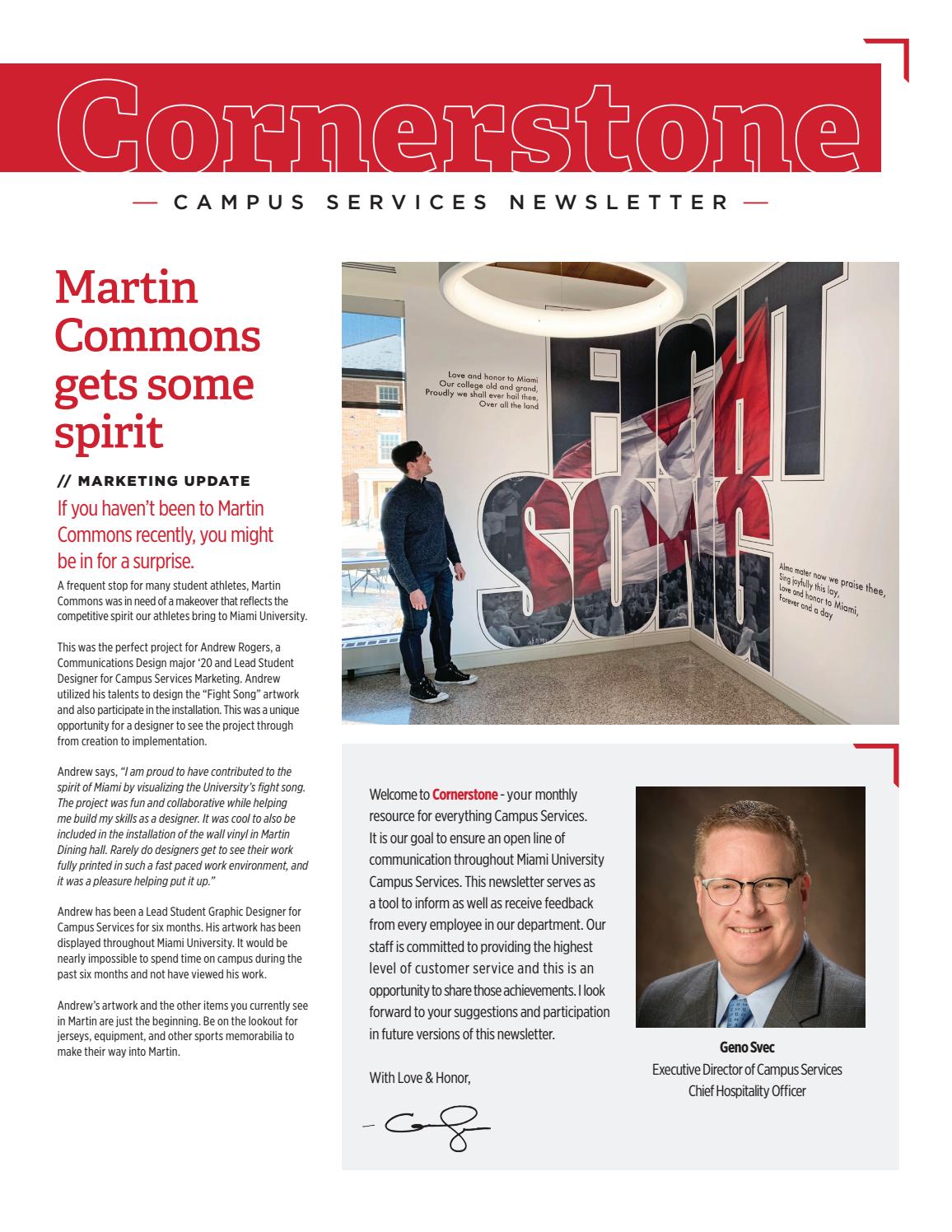 Cornerstone - Volume 1 | January 2020 by Miami University Finance and ...