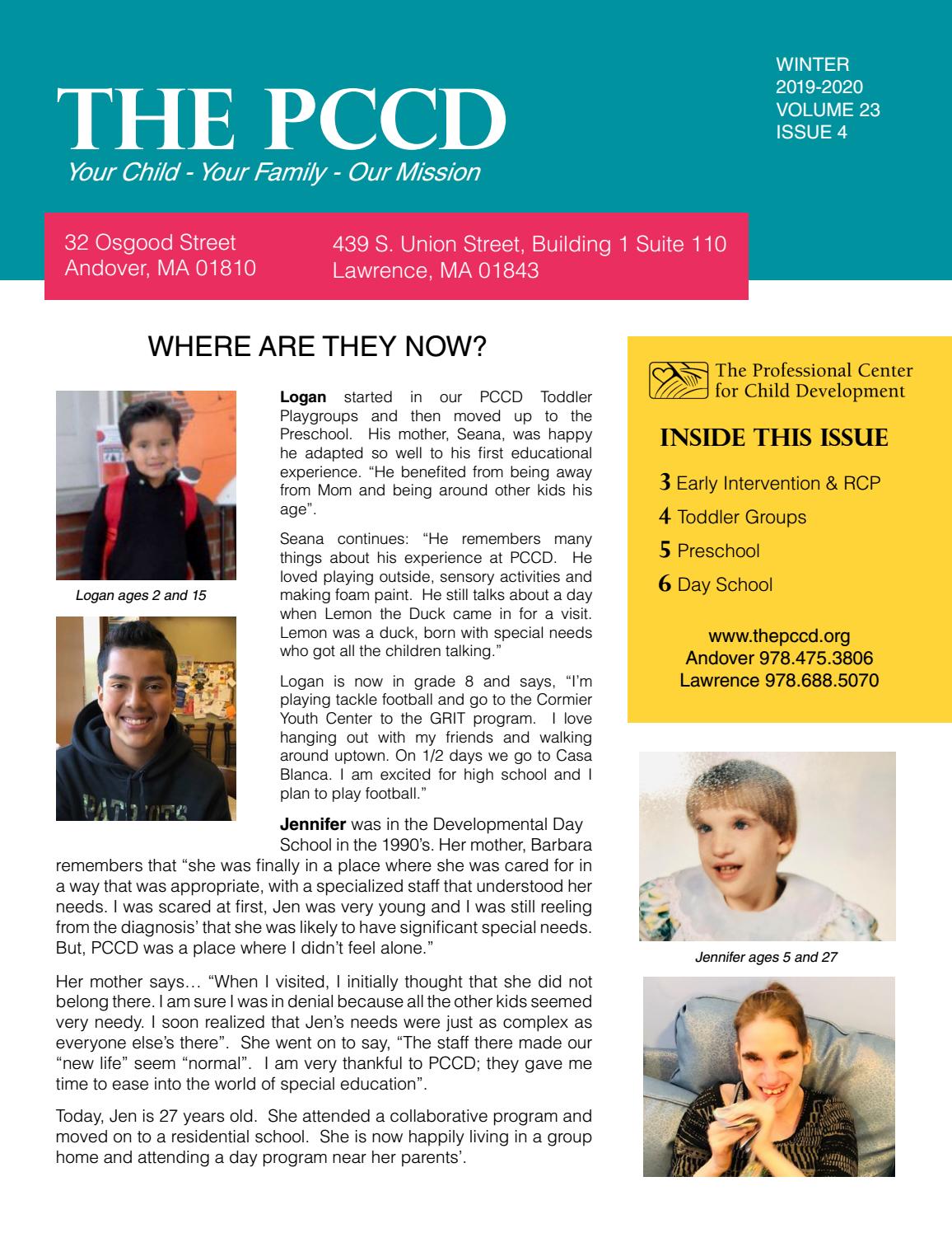 Winter 2019-2020 Newsletter by The Professional Center for Child ...