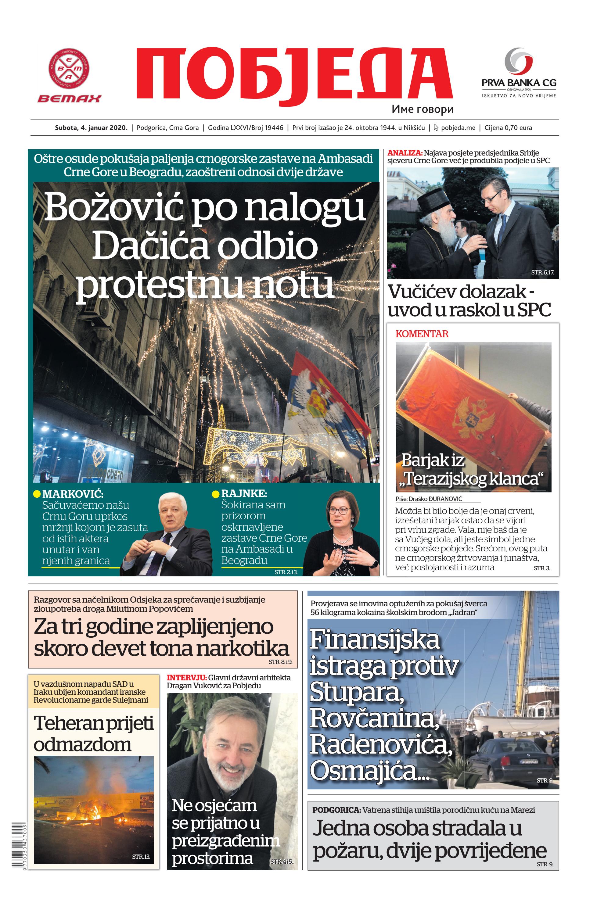 Dnevni list Pobjeda 04.01.2020. by Pobjeda - Issuu