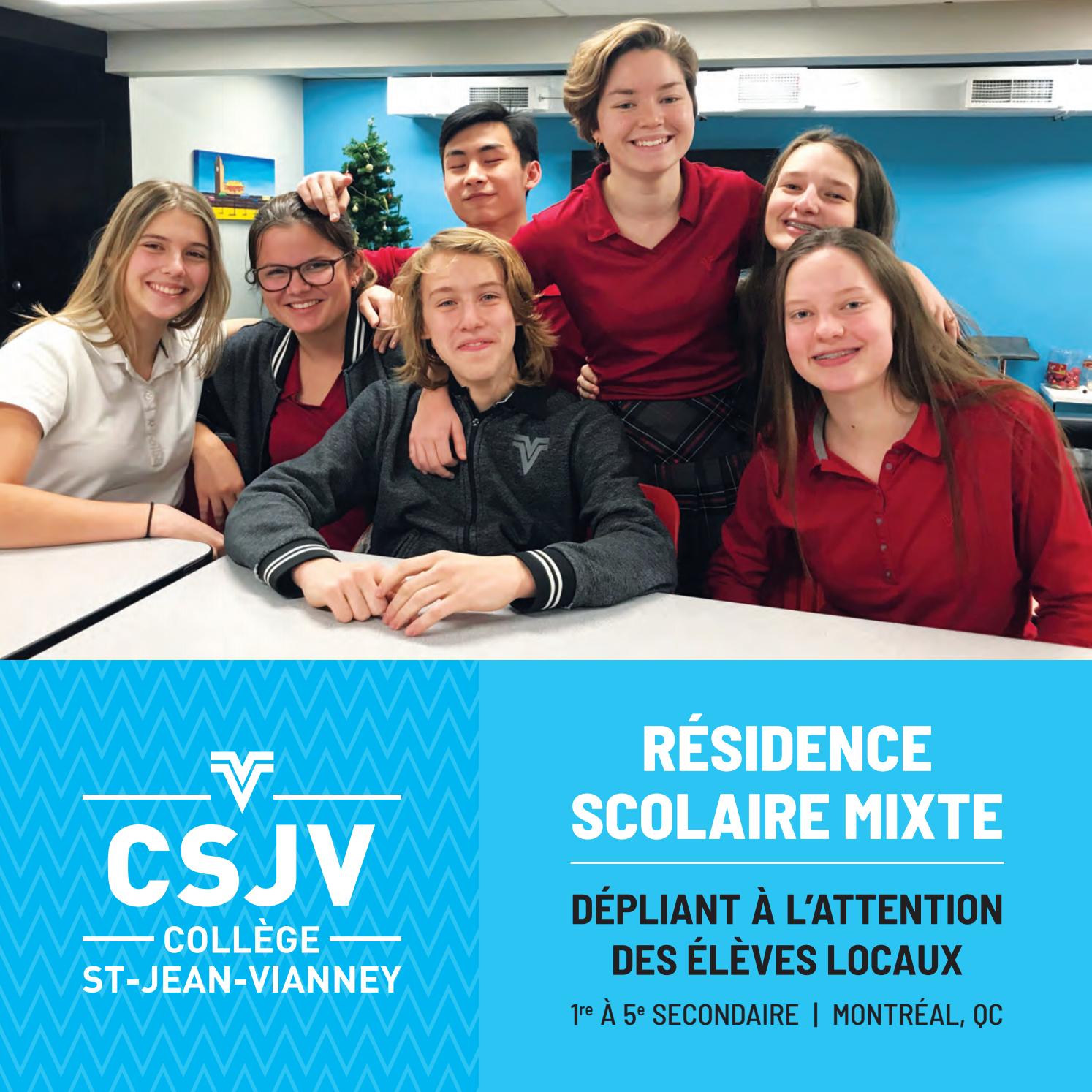 Les résidences scolaires du CSJV by admwebcsjv - Issuu