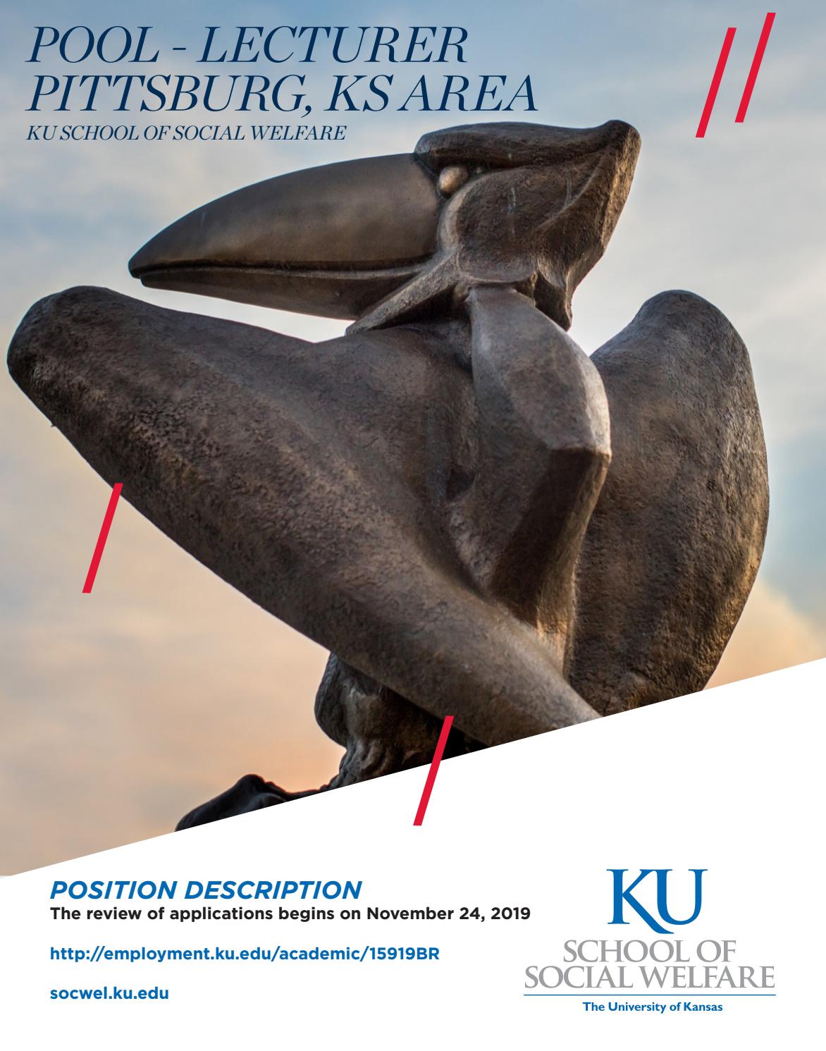 POOL - Lecturer - Pittsburg, KS area KU School of Social Welfare by KU ...