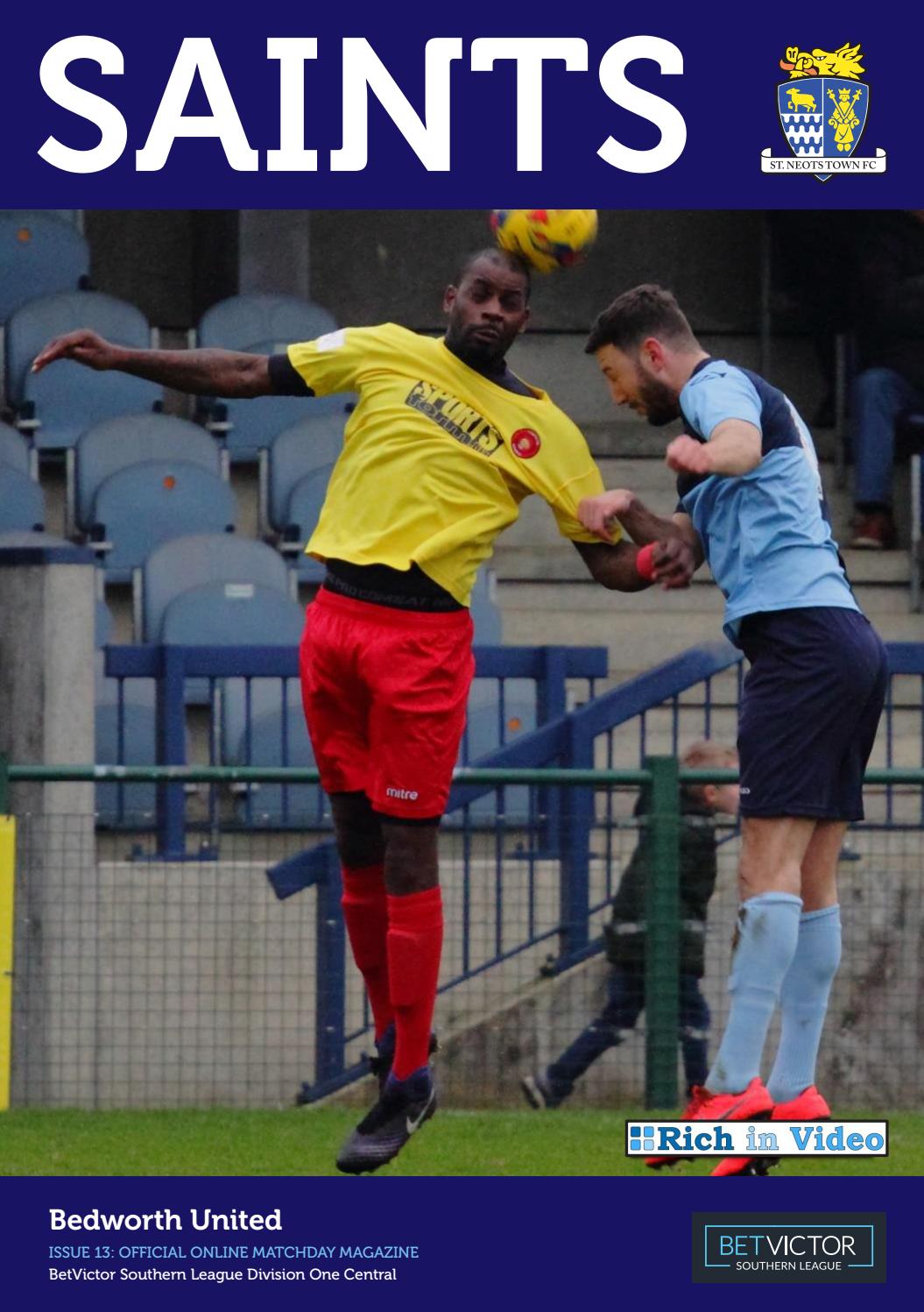 2019-2020 St Neots Town Vs Bedworth United Issue 13 by St Neots Town ...