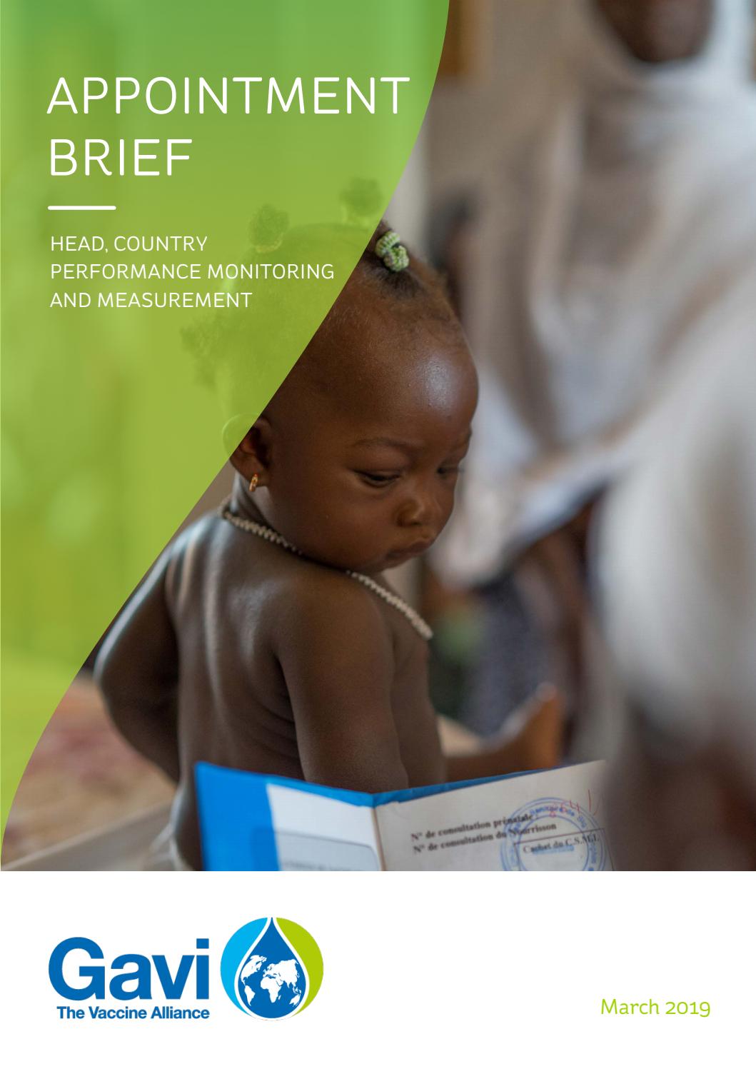 Gavi - Head, Country Performance Monitoring and Measurement by ...