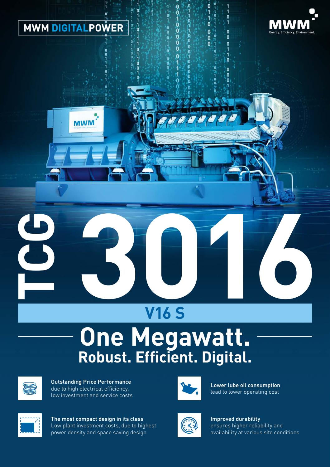 MWM TCG 3016 V16 S Gas Engine (EN) by MWM Gas Engines / Gasmotoren - Issuu