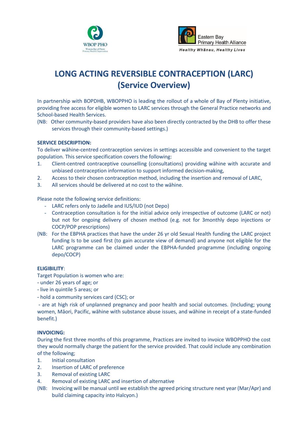 LARC Service Overview v2 by WBOP PHO - Issuu