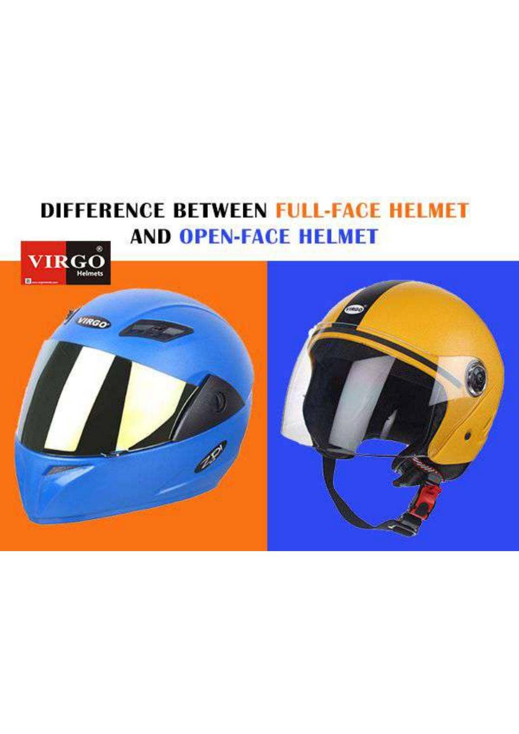 Difference Between Full-Face Helmet And Open-Face Helmet by virgo ...