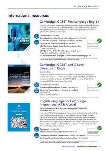 English 2020 Catalogue by Cambridge International Education - Issuu