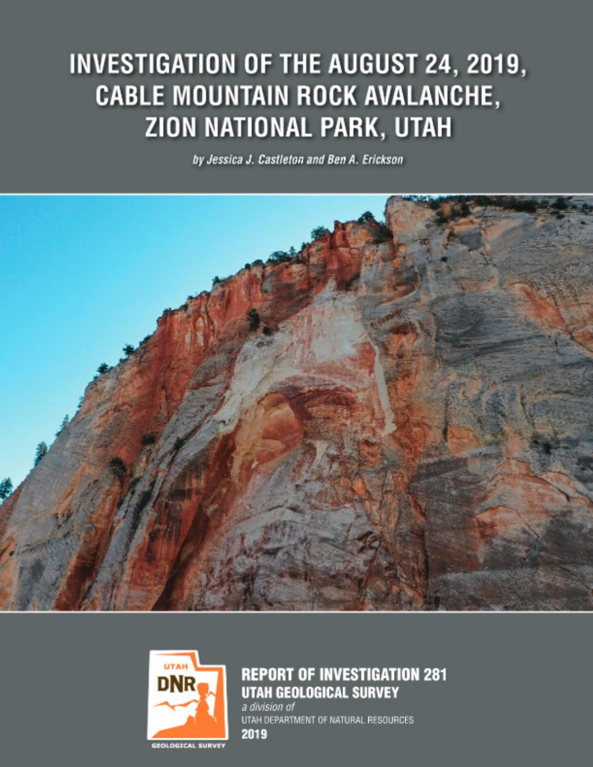 2019 Zion Canyon Rockfall Study by Zion Natl Park Forever Project - Issuu