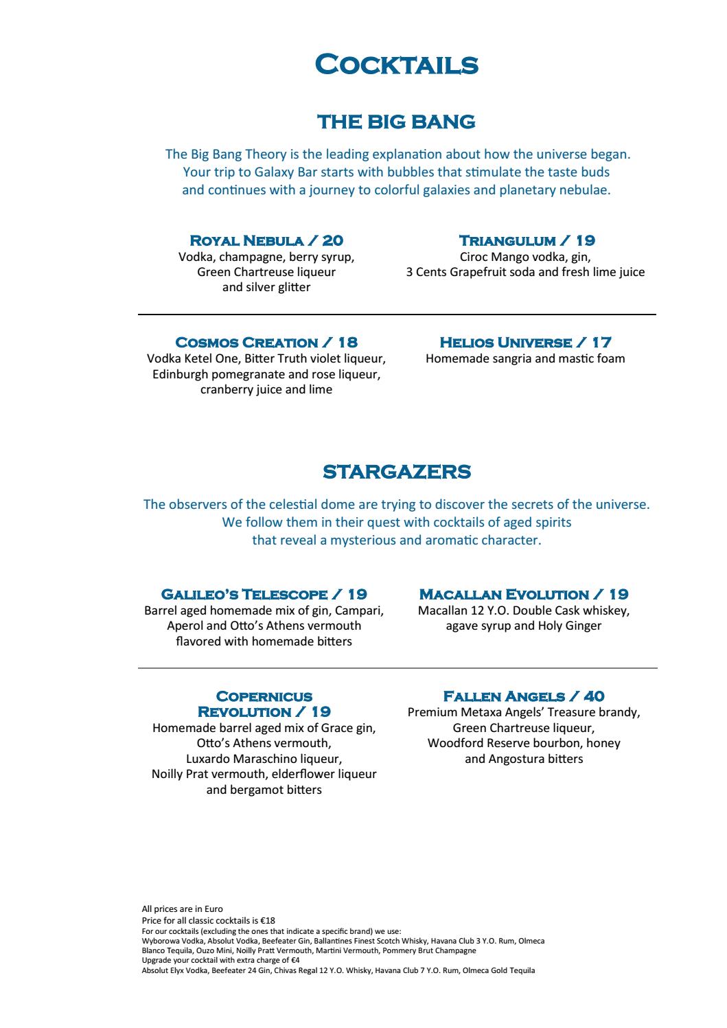 Galaxy Bar Menu by Hiltonathens - Issuu