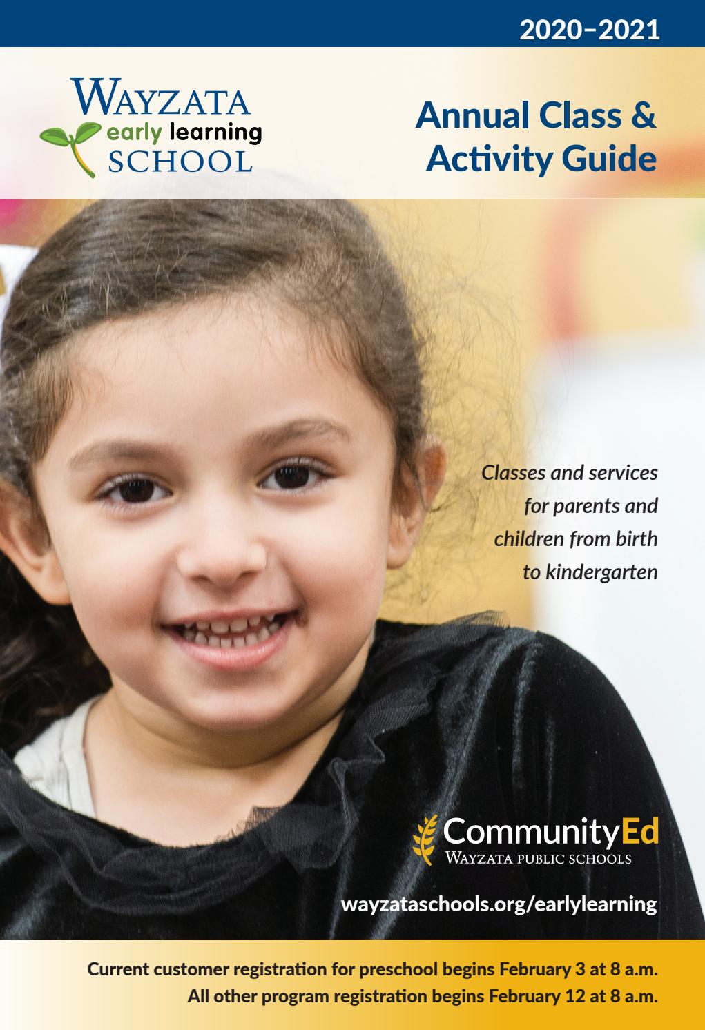 Wayzata Early Learning School Annual Class Activity Guide By Wayzata