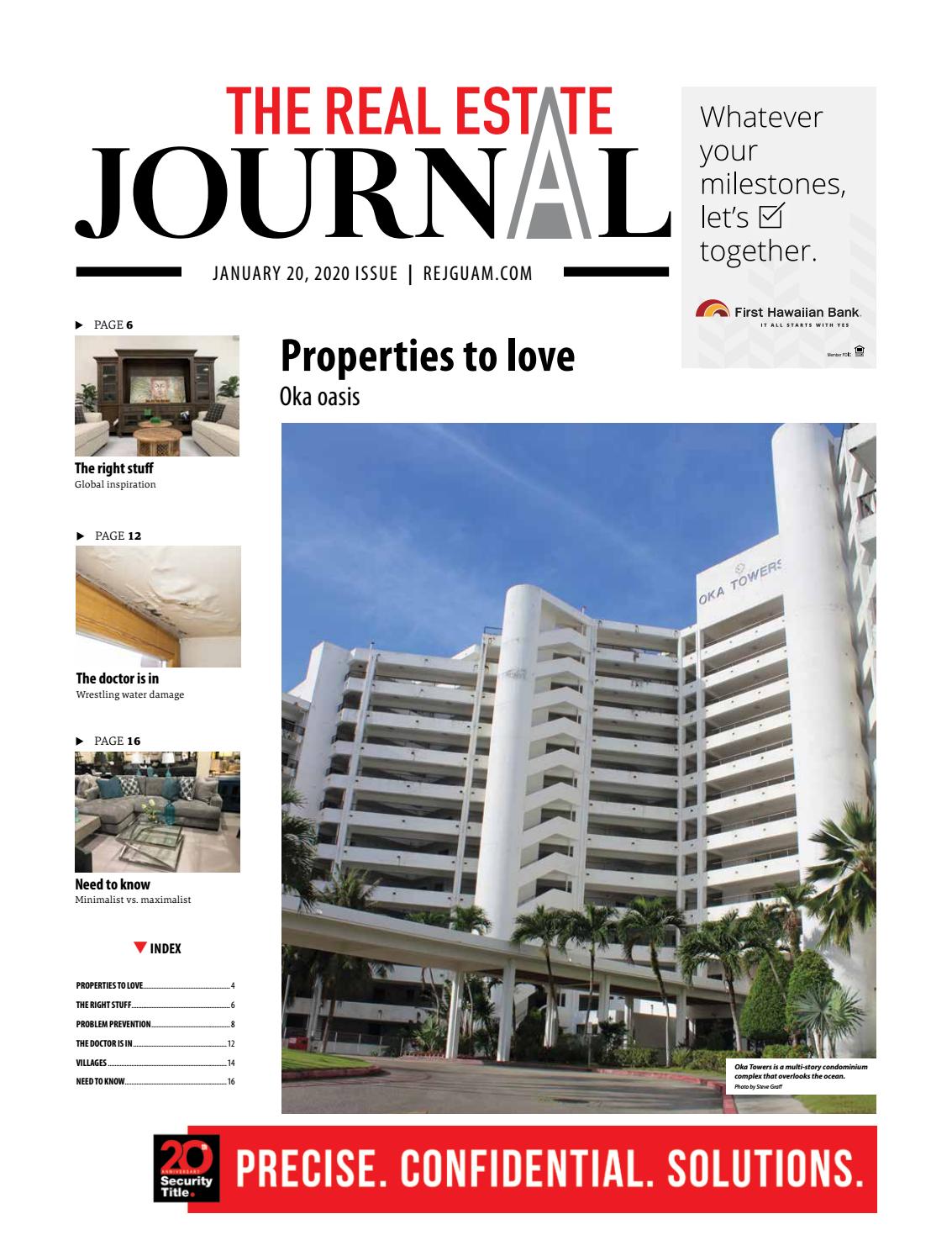 Real Estate Journal - January 20, 2020 by Real Estate Journal - Issuu