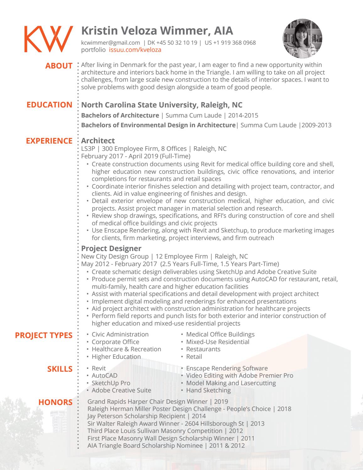 Kristin Wimmer Resume 2020 by Kristin Veloza Wimmer - Issuu