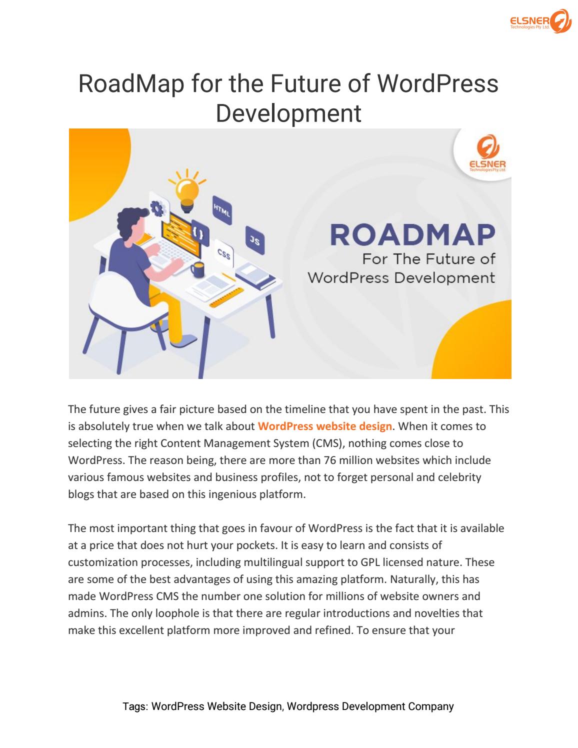 RoadMap for the Future of WordPress Development by Elsner Technologies ...