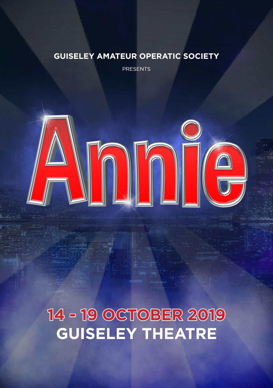 Annie - Guiseley Theatre 2019 by Marmaduke Designs - Issuu