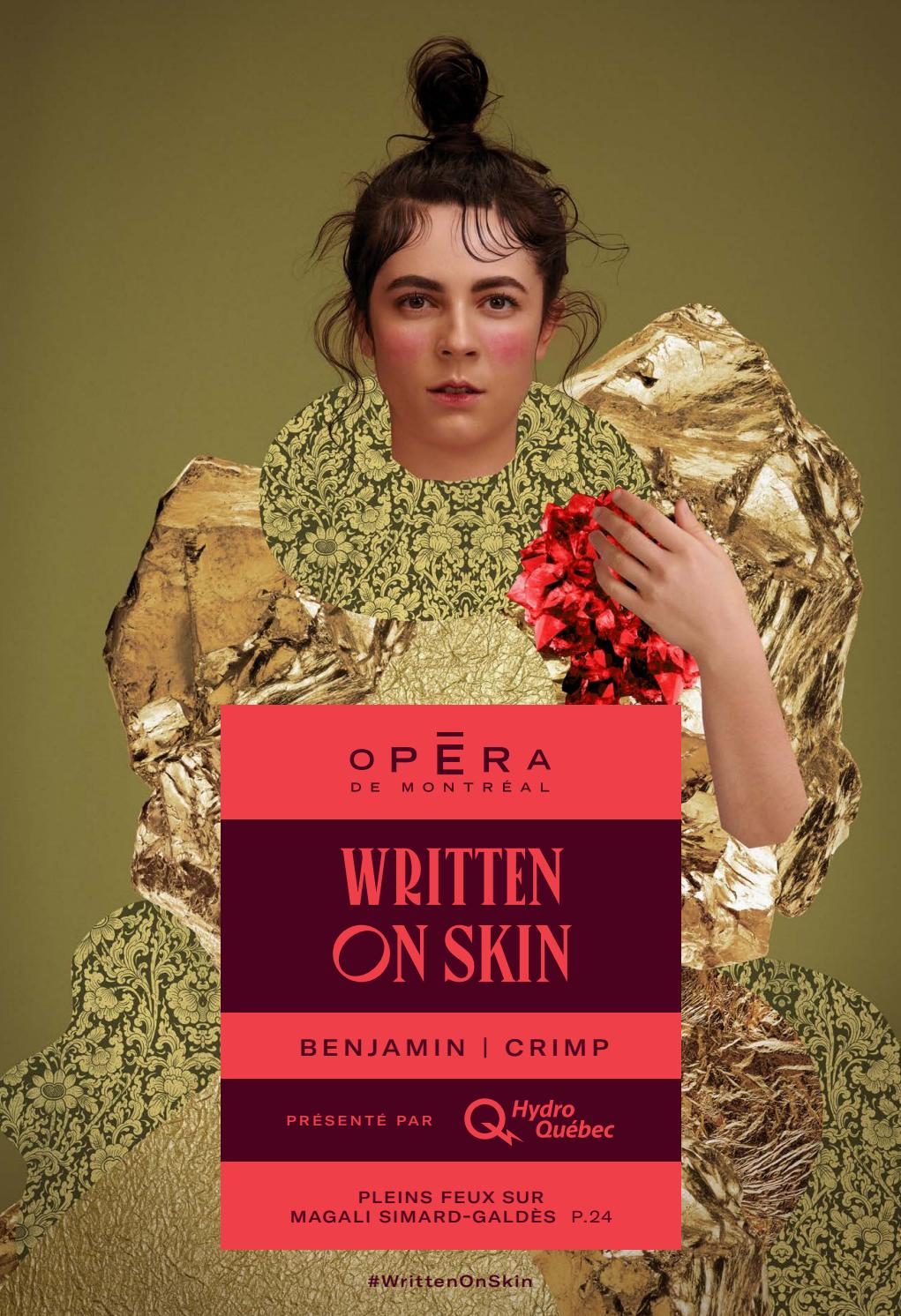 Programme de soirée - Written On Skin by Opéra de Montréal - Issuu