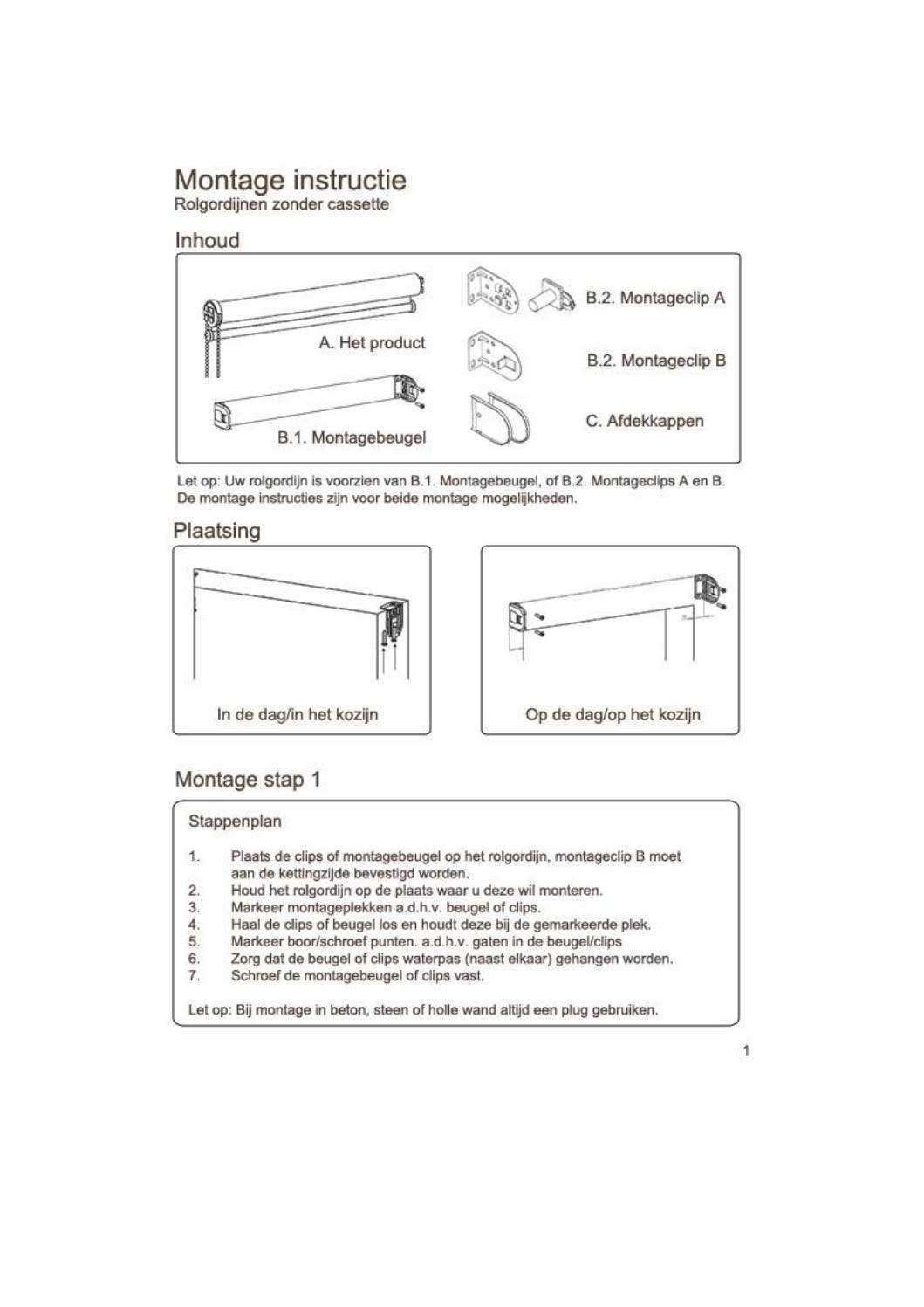 Montagehandleiding Rolgordijn by raambekledingnederland - Issuu
