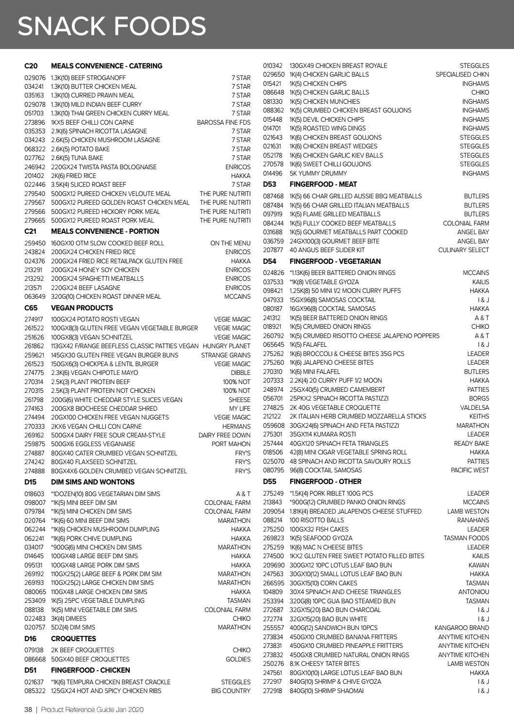 PFD Food Services WA Product Reference Guide by PFD Food Services - Issuu