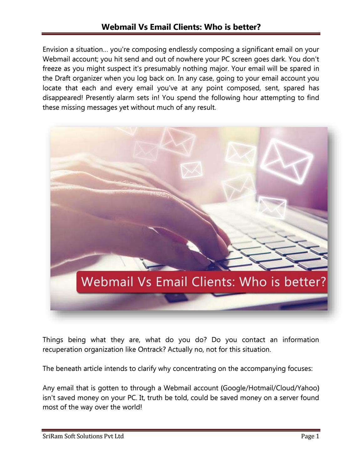 Webmail Vs Email Clients: Who is better? by website designing in ...