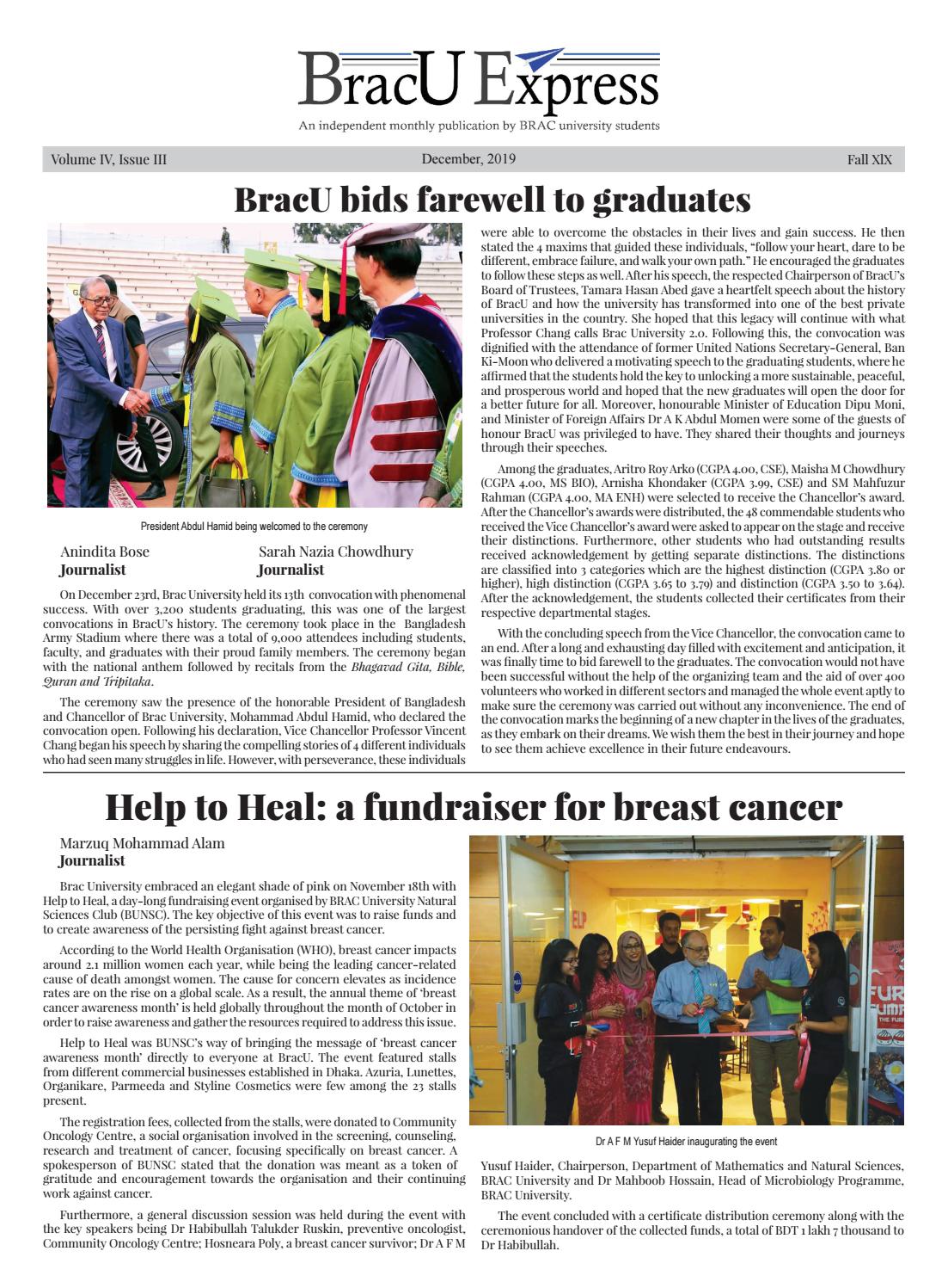 BRACU Express - Volume 4 Issue 3 by BRACU Express - Issuu