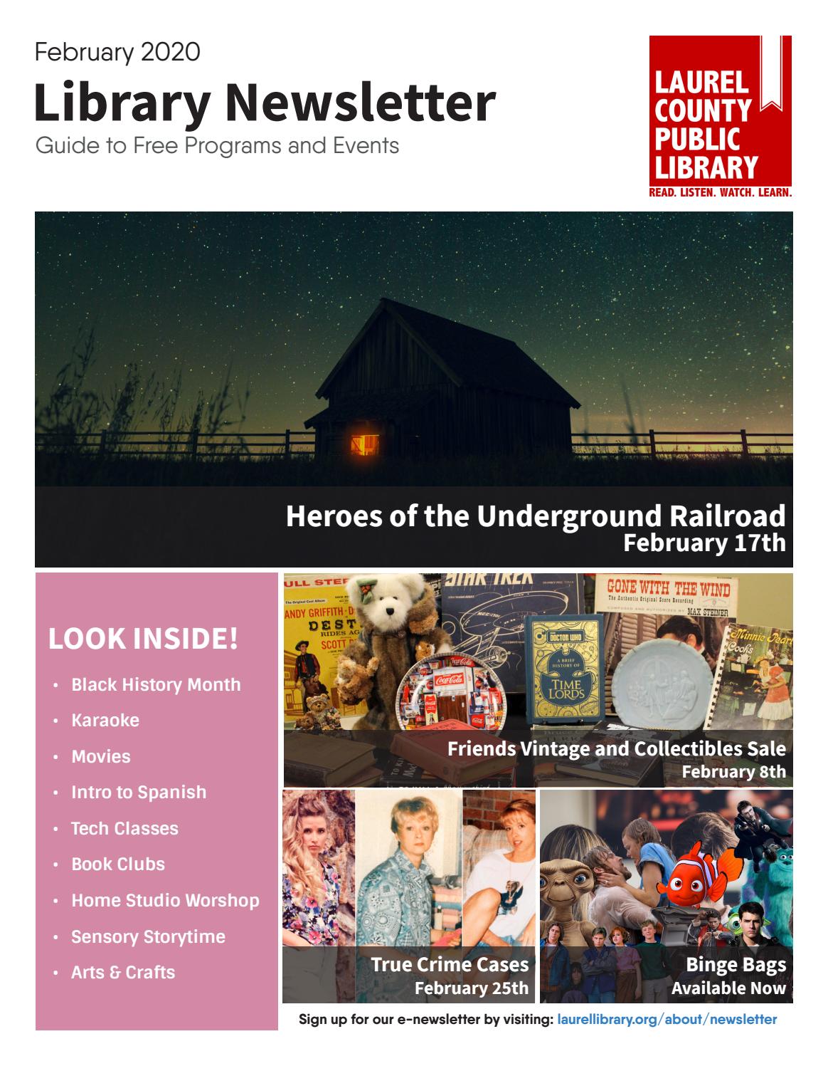 February 2020 - Library Newsletter by Laurel County Public Library - Issuu
