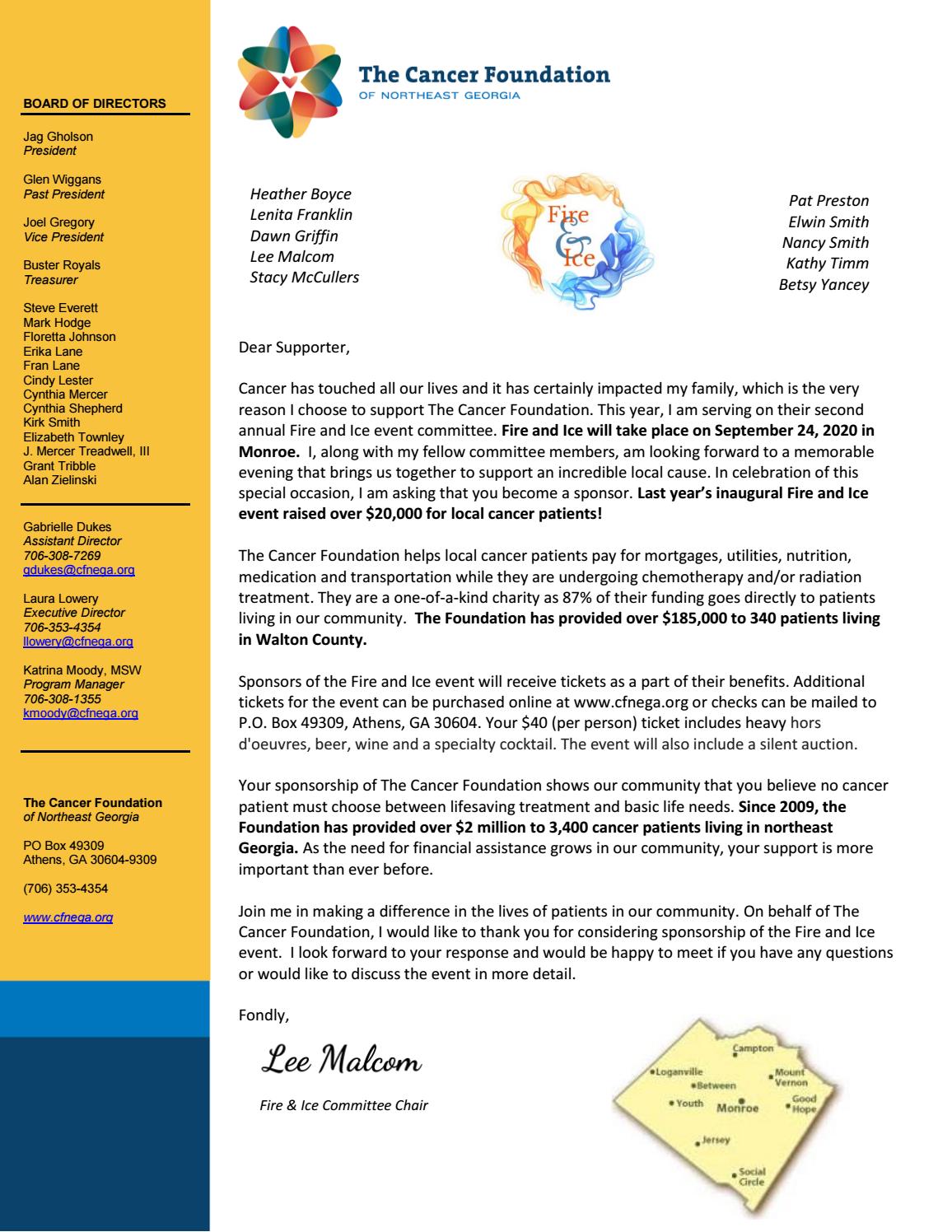 2020 Fire & Ice Sponsorship Packet by The Cancer Foundation - Issuu