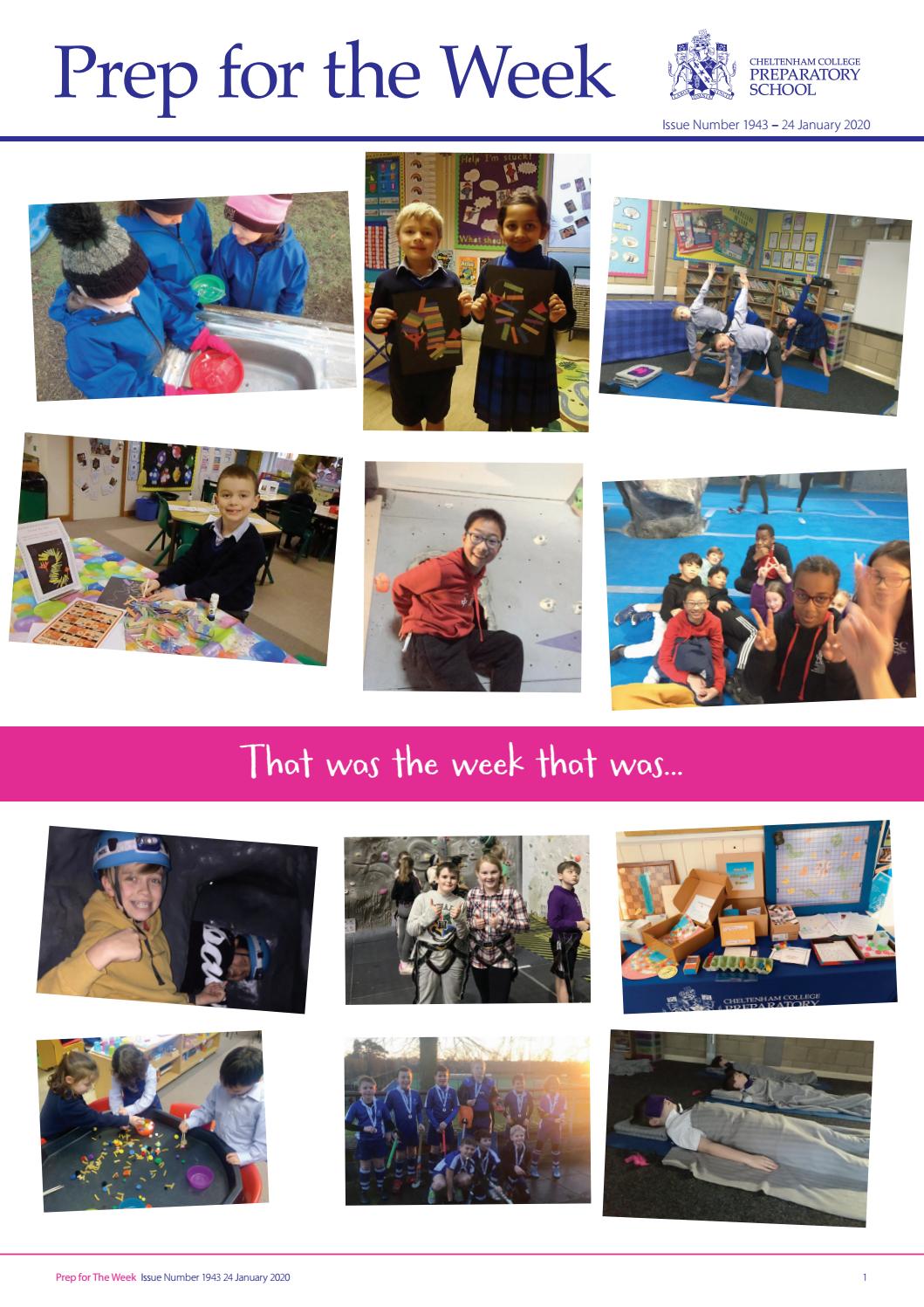 Prep for the Week - Spring week 3 by Cheltenham College - Issuu