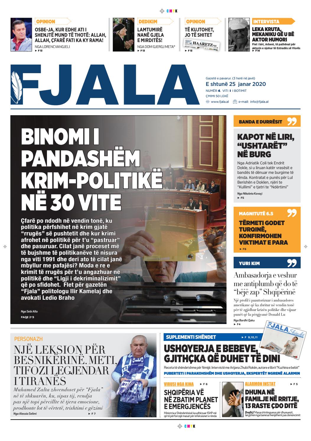 Gazeta Fjala- E shtunë 25 Janar by Gazeta FJALA - Issuu