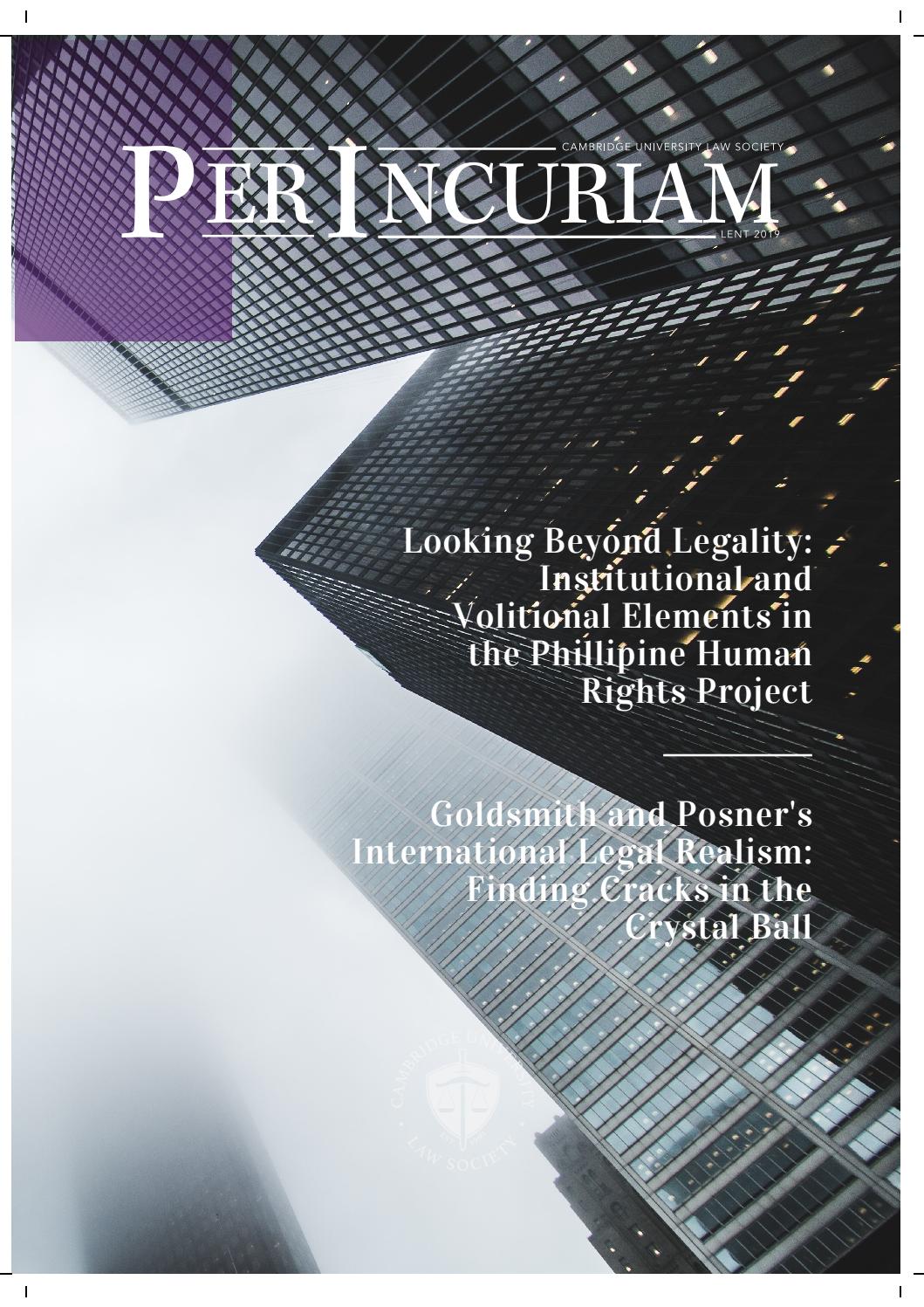 Per Incuriam Lent 2020 by Per Incuriam, Cambridge University Law Society - Issuu