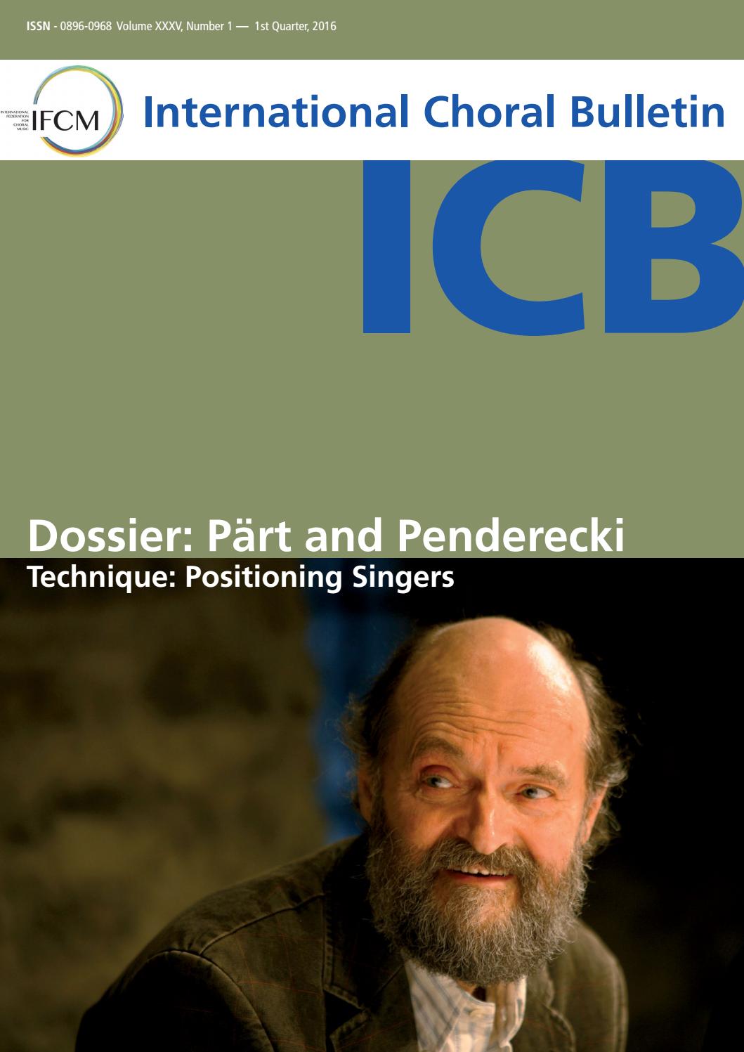 eICB 2016-1 by International Choral Magazine - Issuu