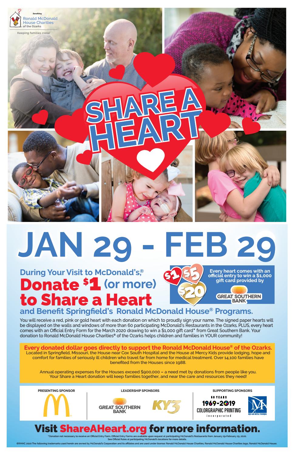 Share a Heart Poster 2020 by RMHC of the Ozarks, Inc. - Issuu