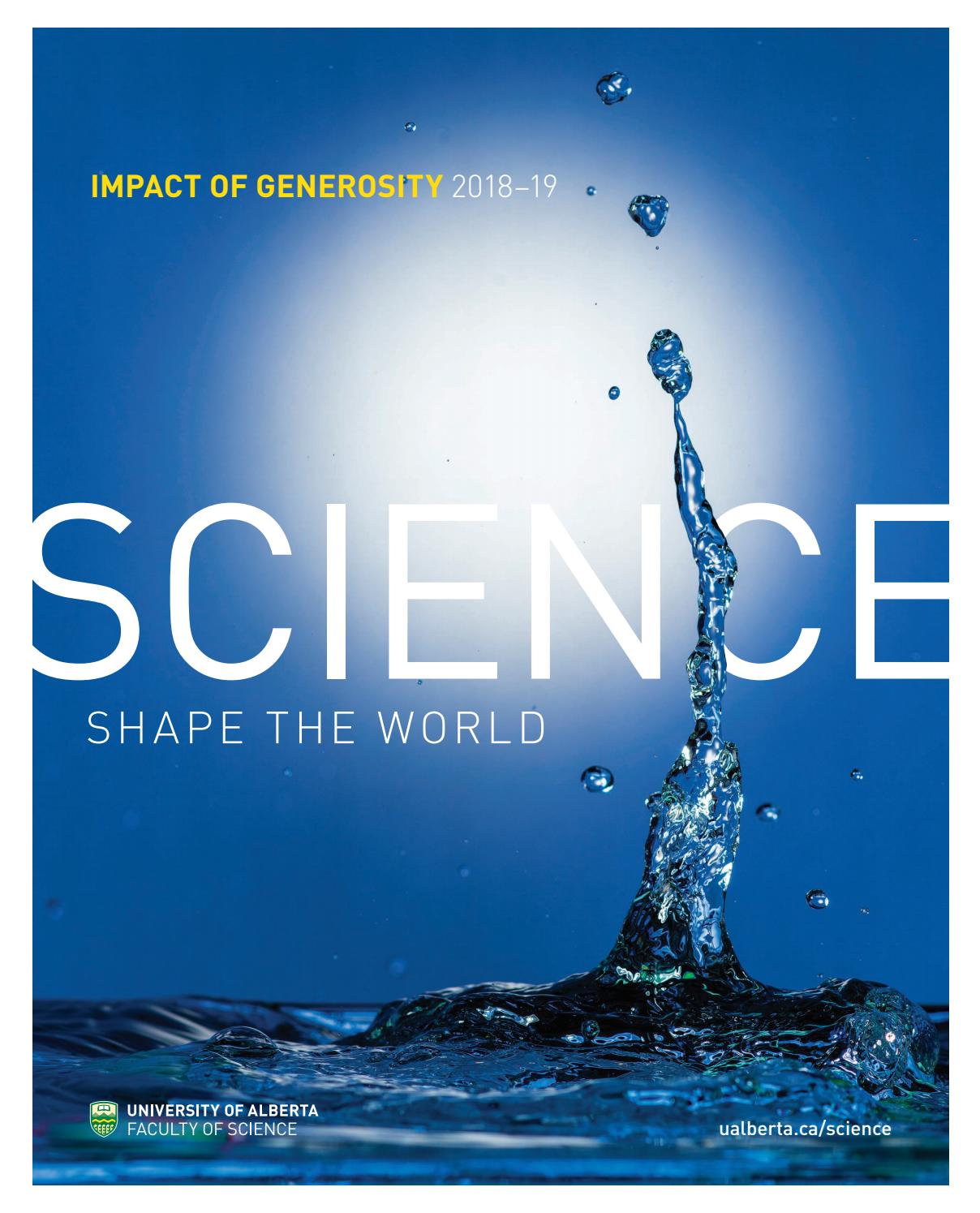 Science: Impact of Generosity 2018-19 by University of Alberta Faculty ...
