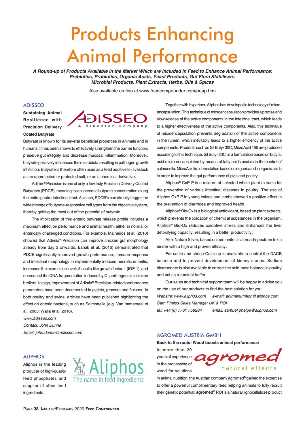 Products Enhancing Animal Performance by Feed Compounder - Issuu