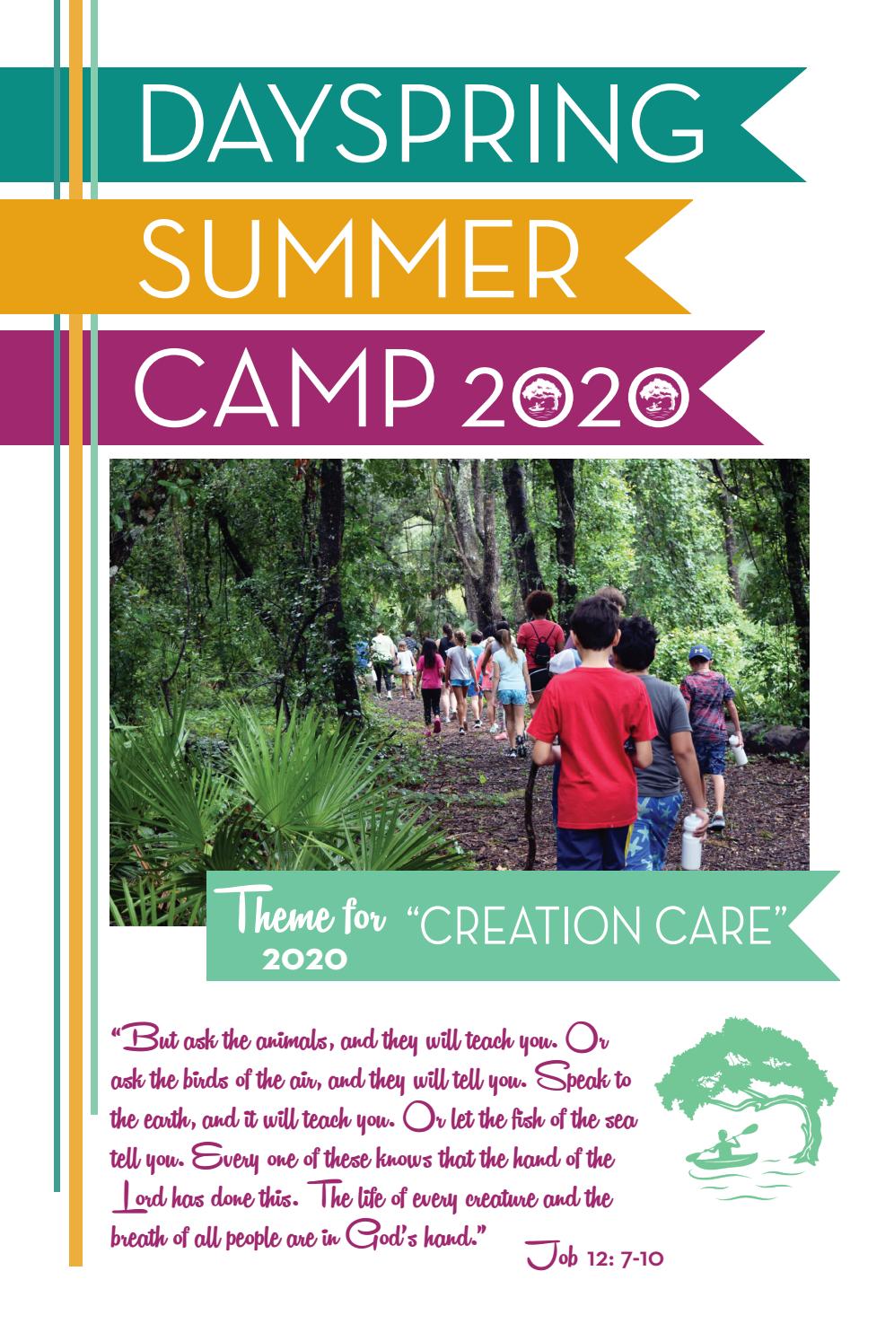 2020 DaySpring Summer Camp Brochure by EpiscopalFlorida - Issuu