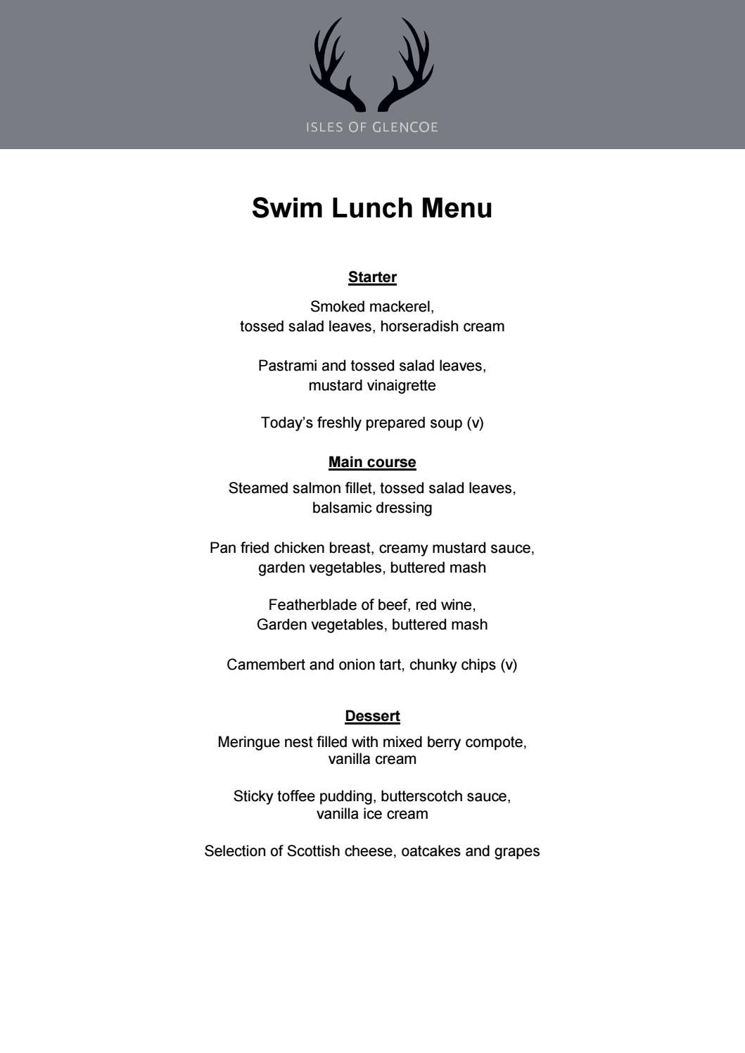 Swim Lunch Menu by Freedom Hotels West - Issuu